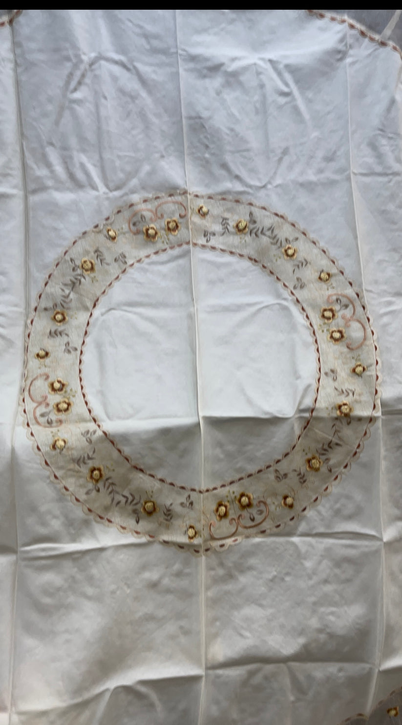 6-8 CHAIR , Round Table Embroided Dining Table Sheet – Ali Bedding Store